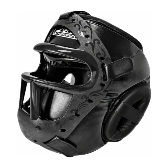 Casco de Boxeo y Artes Marciales con Protector Facial Desmontable ...