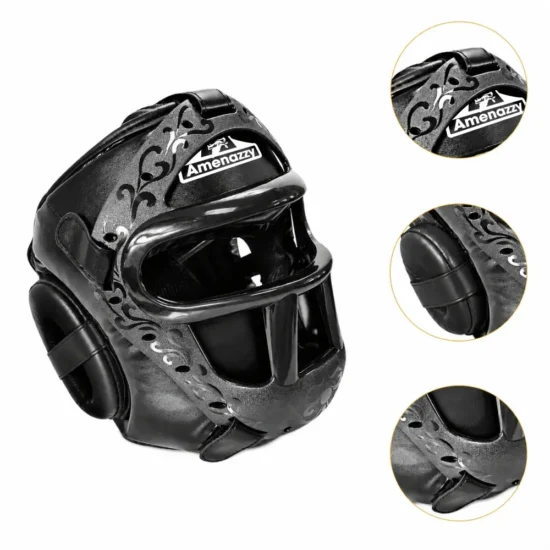 Casco de Boxeo y Artes Marciales con Protector Facial Desmontable ...
